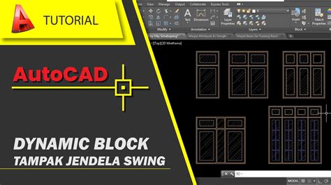Dynamic Block TAMPAK Jendela Swing Tips Dan Trik AutoCAD YouTube