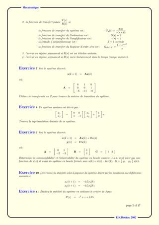 Exercices Systemes Echantillonnes Pdf