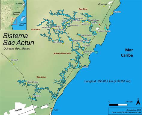 Sistema Sac Aktun Longest Underwater Cave Karst Geochemistry And