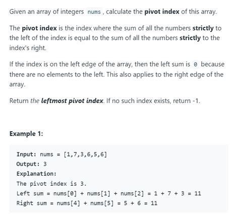 Finding The Pivot Point For The Given Array Java Stack Overflow