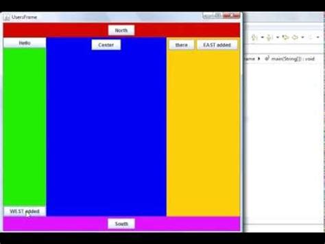 Java Programming Lesson 62 GUI Panels Within BorderLayout Layout