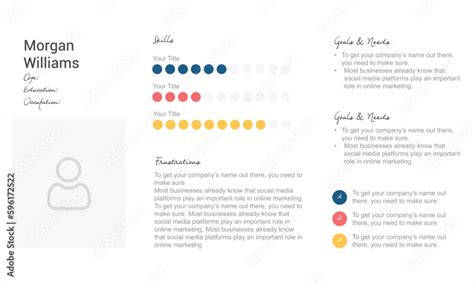 User Persona Document Template Vector Illustration Examples Of User