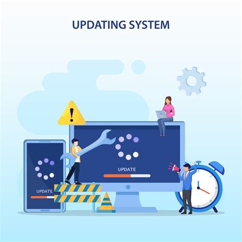 System Update Software Upgrade And Installation Program Concept Of