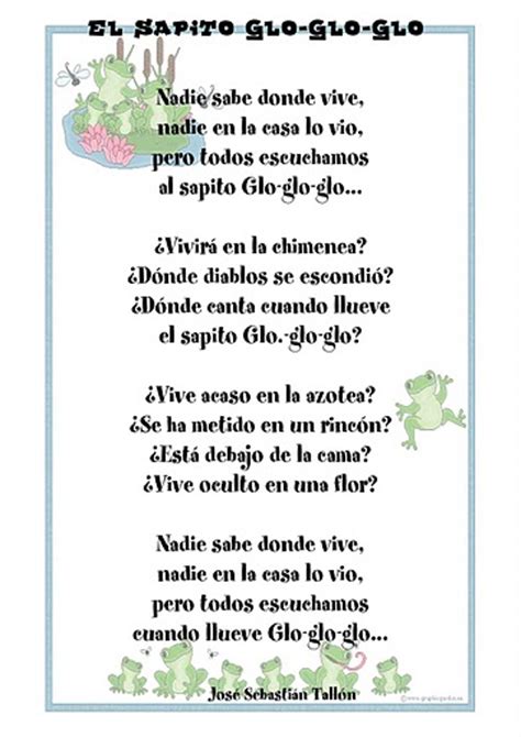 Poemas Infantiles Para Imprimir Y Leer A Los Ni Os Y Ni As