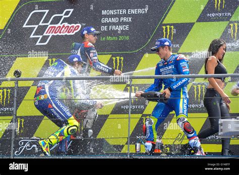 Le Mans France Th May From Left Valentino Rossi Jorge