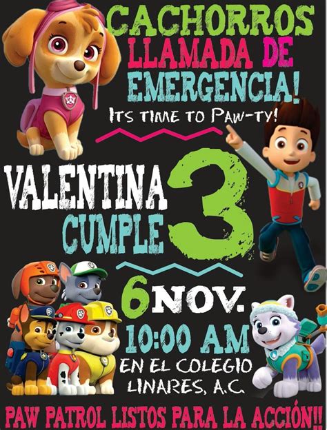 Invitaciones De Paw Patrol Para Editar