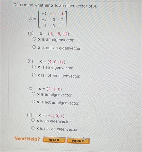 solved determine whether x is an eigenvector of a 1 1 424