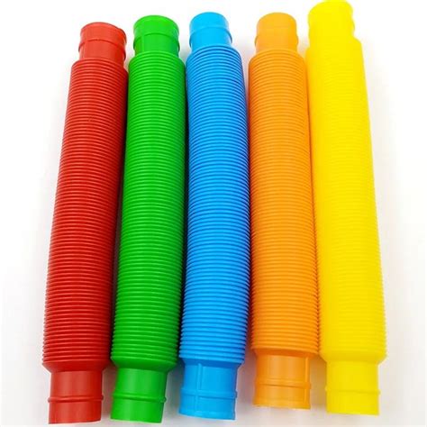 Pop Tube Tubo Fidget Toy Descompressão Sensorial Kit 5 Unidades