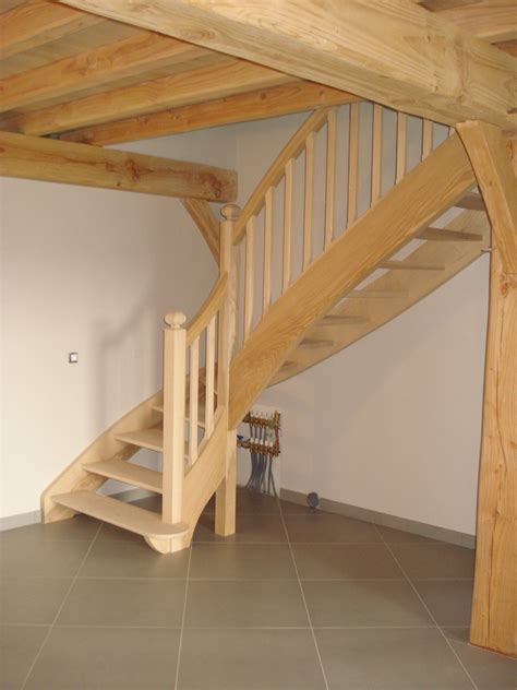 escalier un quart tournant Artisan Ebéniste Hugues Louis