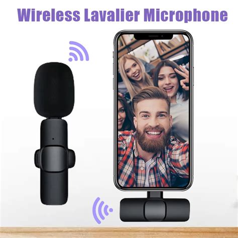 Conjunto de Microfone de Lapela Sem Fio K9 Vlog Compatível Tipo C e