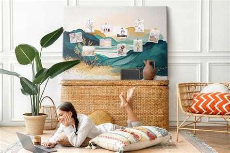 Wielka Tablica Korkowa 100x140 cm z grafiką Krajobraz górski