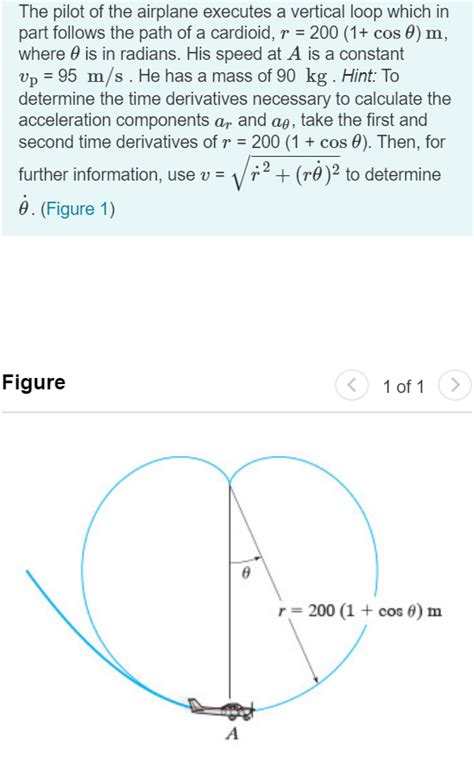 solved the pilot of the airplane executes a vertical loop