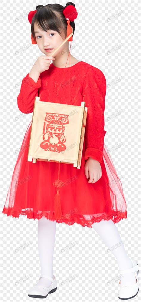穿红衣服的女孩元素素材下载 正版素材400947543 摄图网