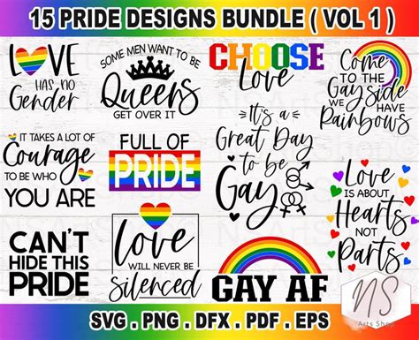 Pride SVG Bundle LGBTQ SVG Bundle Pride Svg Rainbow Svg Pride Svg
