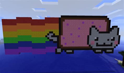 Nyan Cat Pixel Art Minecraft Project