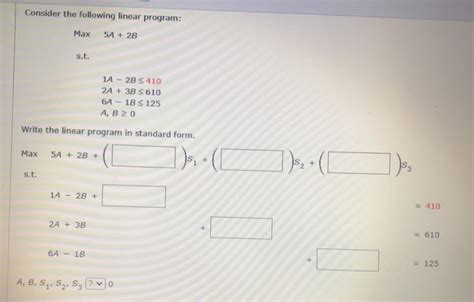 solved consider the following linear program max 5a 2b