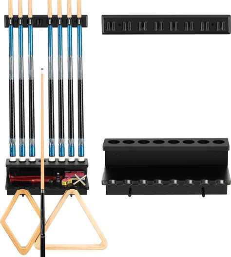 Amazon Extcct Pool Cue Rack Stick Holder Wall Mount Billiards
