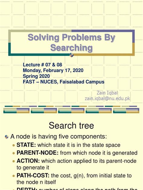 solving problems by searching lecture 07 and 08 monday february 17