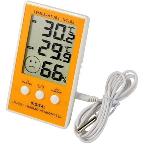 Mini Thermomètre Numérique Lcd Extérieur Intérieur Hygromètre