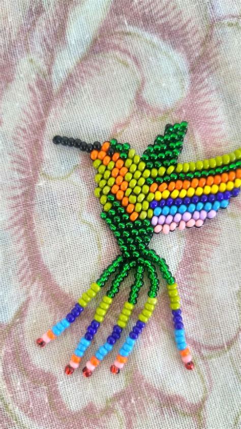 Colibri Hecho En Mostacilla Checa Color Collars Hummingbird