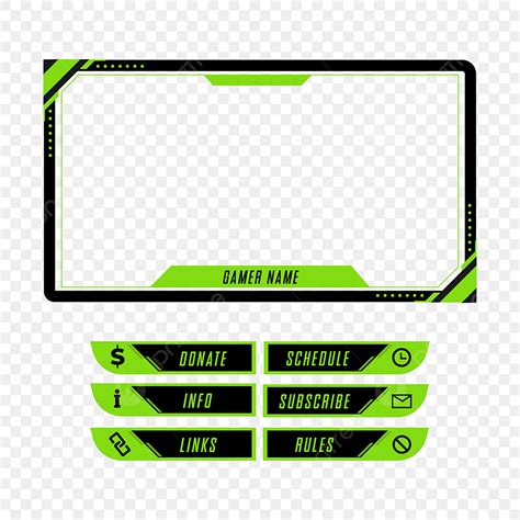 Live Streaming Clipart Vector Twitch Live Stream Overlay Green Twitch