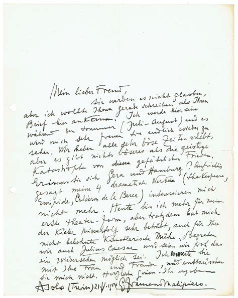 Sammlung Von 27 Eigenh Briefen Mit Eigenh Unterschrift Und 1