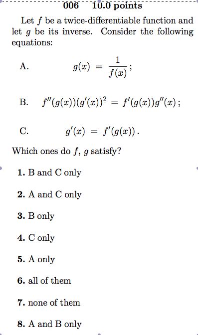 Solved Let F Be A Twice Differentiable Function And Let G Be Chegg