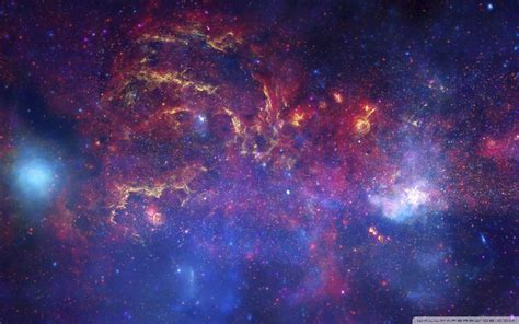 1920x1080 Resolution Red And Blue Galaxy Sky Nebula Space Stars