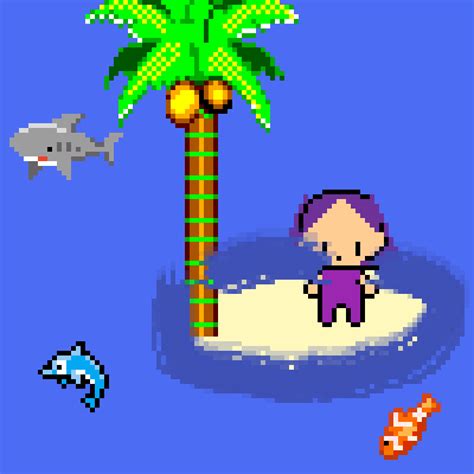 Pixilart Desert Island By Chartox