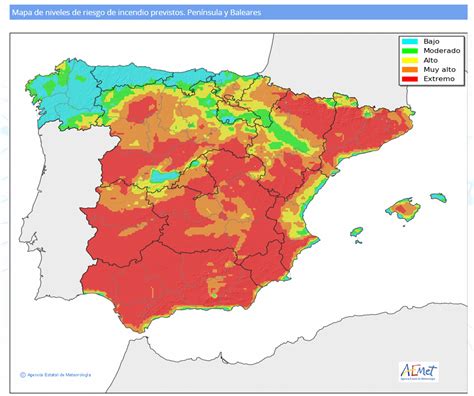 Cómo interpretar un mapa de riesgo por incendios en España y en Europa