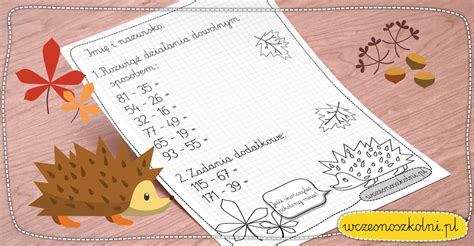 Sprawdzian Z Matematyki Klasa 3 Dodawanie I Odejmowanie W Zakresie 100