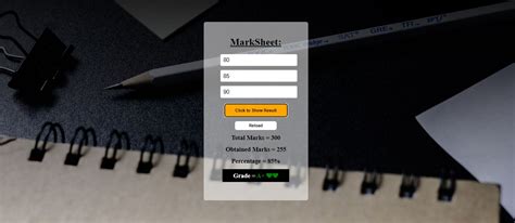 Github Laman Dev Marksheet Basic Design Marksheet Using Html Css Js