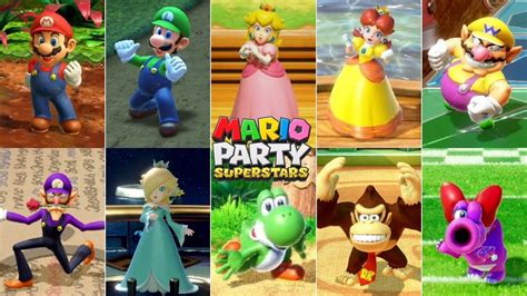 Mario Party Superstars All Characters 1st Place YouTube