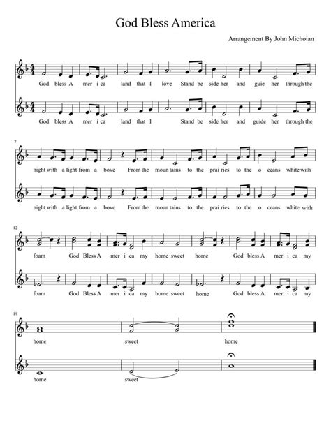 God Bless America Lyrics Printable