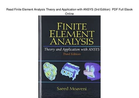 read finite element analysis theory and application with ansys 3rd e…