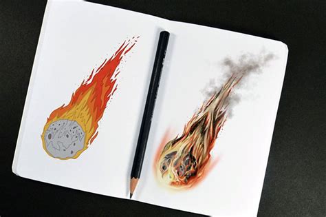 How To Draw A Meteor A Realistic Asteroid Drawing For All Artists