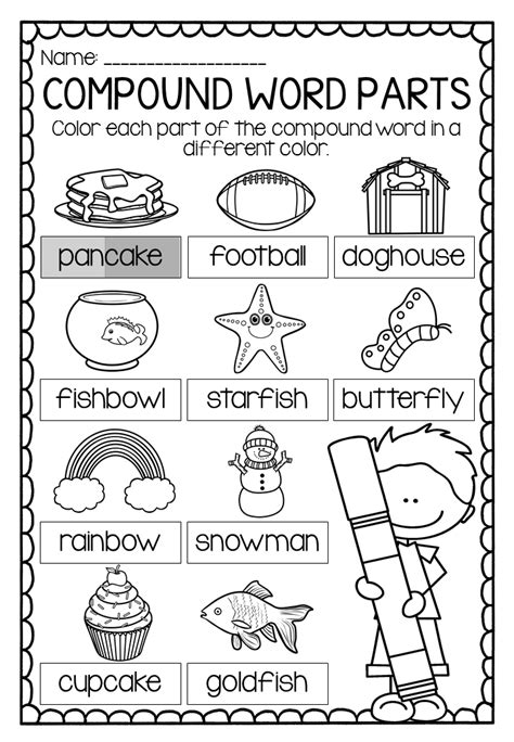 Free Compound Word Worksheets For First Grade