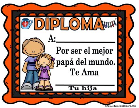 Geniales diplomas para el día del padre Material Educativo