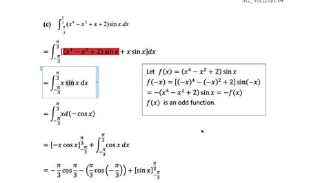 dse m2 integration of odd and even functions youtube