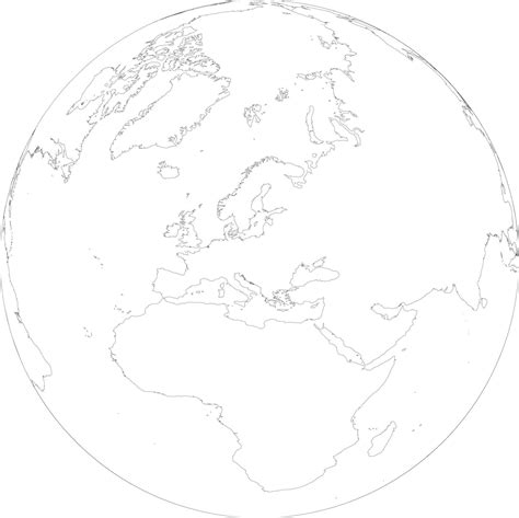 Karte Des Globus Von Europa Umriss 6688767 Vektor Kunst Bei Vecteezy