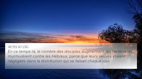 Actes 6 1 LSG 4K Wallpaper En ce temps là le nombre des disciples