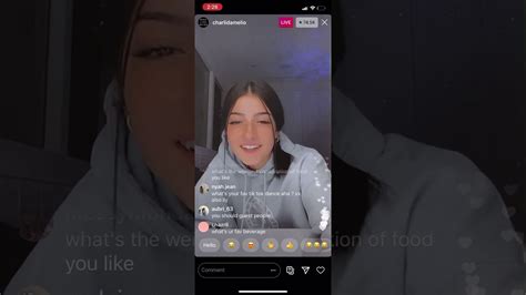 Charli Damelio Tiktok Star Insta Live Youtube