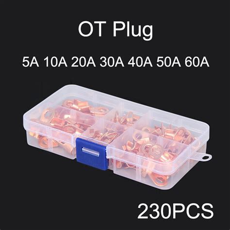 230pcs OT Open Cable Wire Terminal Euro Terminal Block Connector Copper