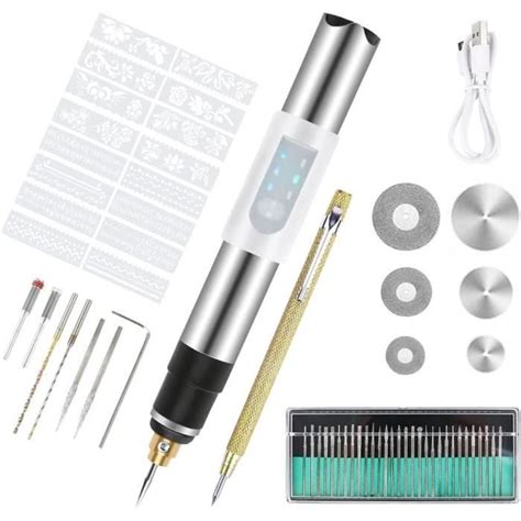 Stylo À Graver Électrique Graveur Sans Fil Kit D Outils De Gravure