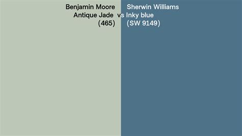 Benjamin Moore Antique Jade 465 Vs Sherwin Williams Inky Blue SW