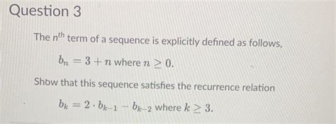 Solved A Sequence Is Defined Recursively As Follows Chegg
