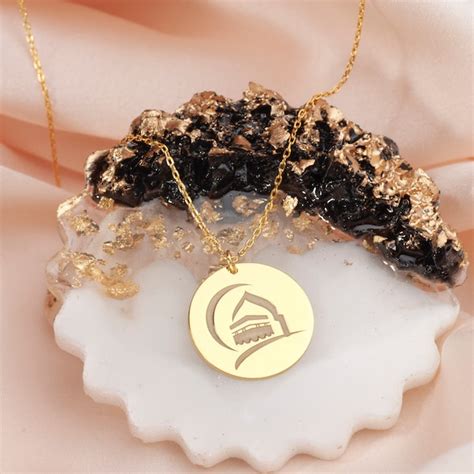 Gold Kaaba Necklace Etsy