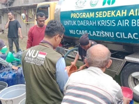 Kekeringan Di Kawunganten LAZISNU Cilacap Kirim 67 Ribu Liter Air Bersih