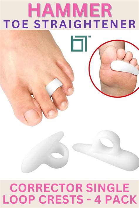 Hammer Toe Straightener Corrector Single Loop Crests 4 Pack Toe