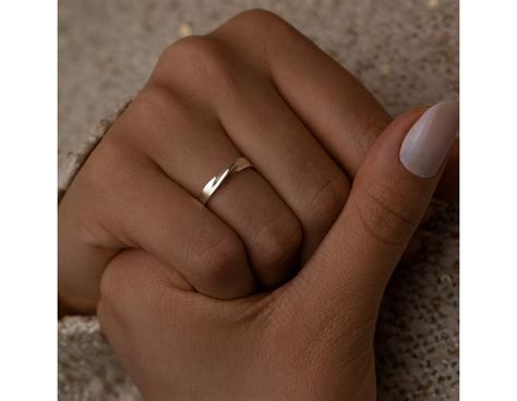 Aliança De Namoro Prata Esterlina 925 3mm Infinity Unidade Rosê Co